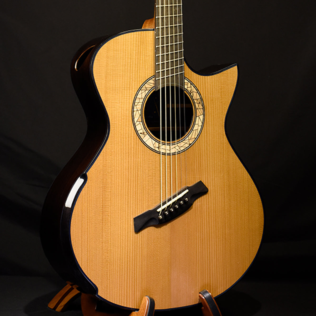 Hozen Guitars | Blue Label MJ Fanned Fret Baritone Adirondack with ...